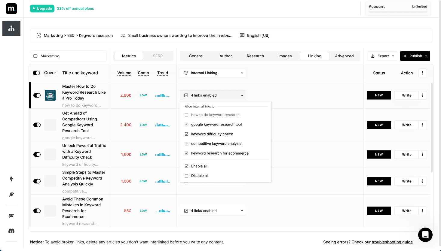 Machined: Content Cluster Automation Platform for SEO